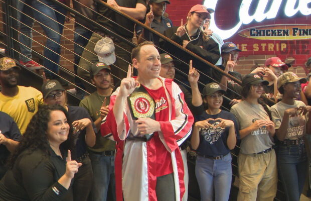 Joey Chestnut Sets Records For Eating Chicken Fingers: 44 | KMIT 105.9 FM
